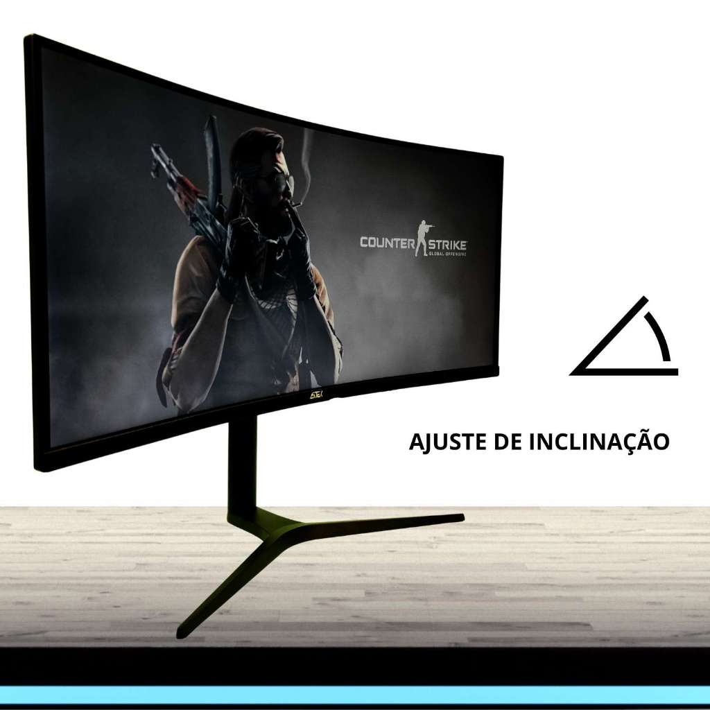 Monitor Curvo Ultra Wide 34'' Aitek DELTA Imersão, Produtividade e ...