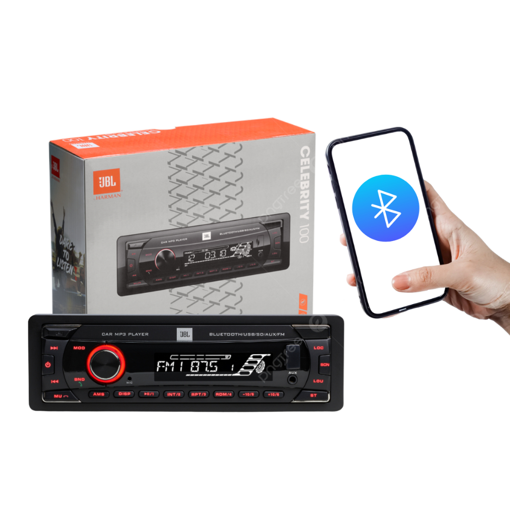 Rádio MP3 Automotivo JBL Celebrity 100 1Din BT USB AUX SD | Shopee Brasil
