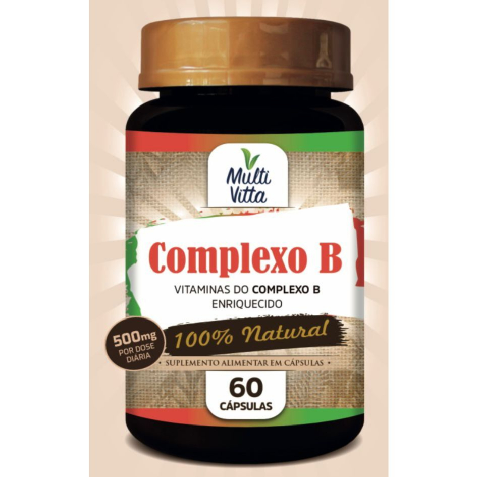 Complexo B 60 caps 500 mg- multivitta | Shopee Brasil