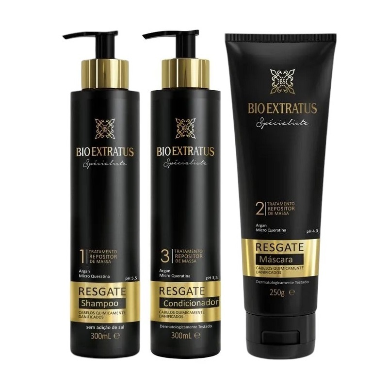 Bio Extratus Spécialiste Resgate Kit 3x1 Sha + Cond + Masc | Shopee Brasil