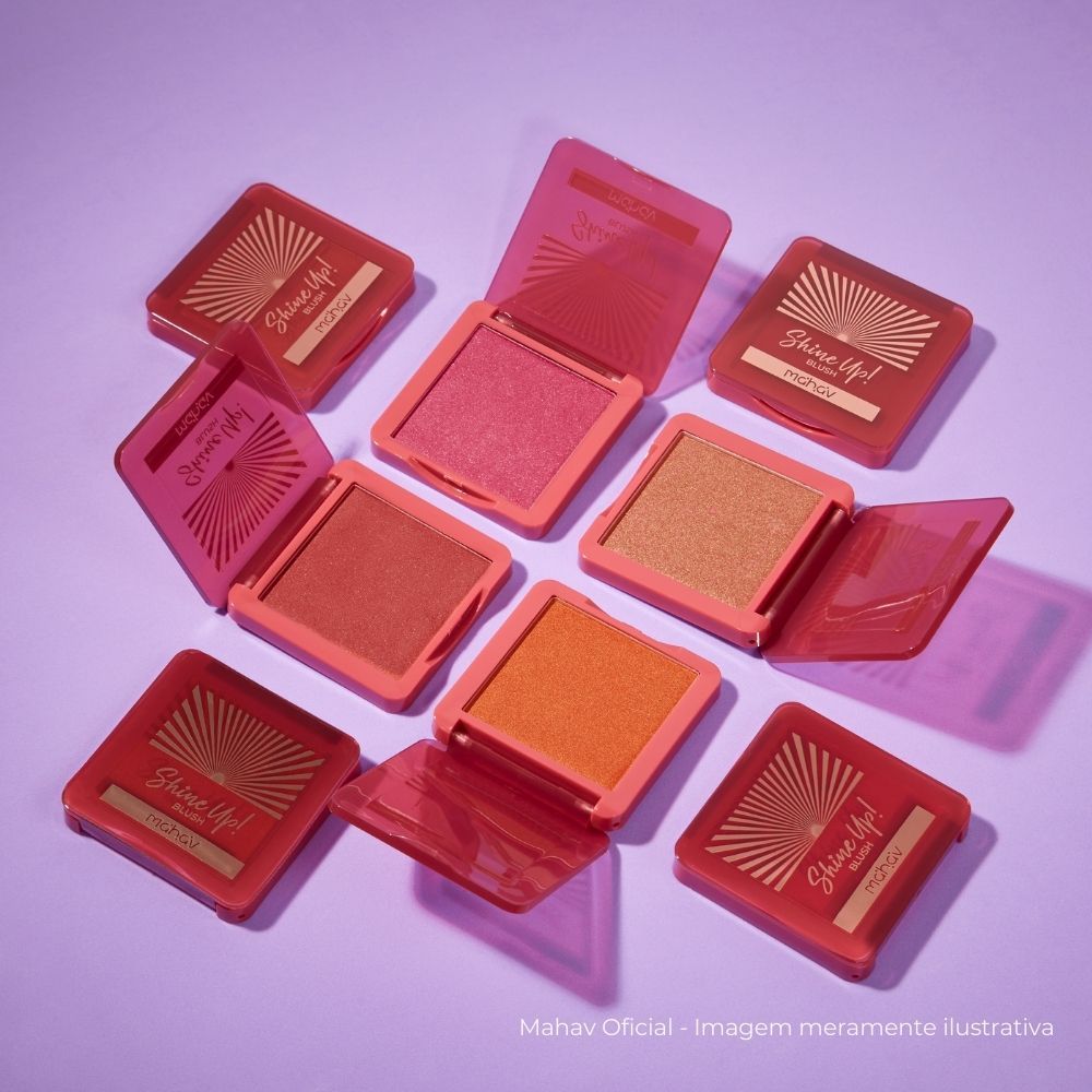 Blush Iluminador Shine Up Mahav | Shopee Brasil