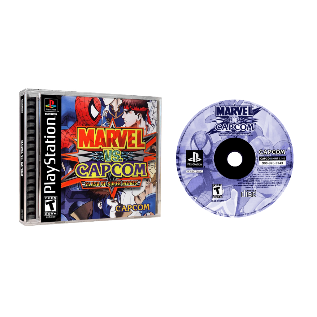 Jogo Marvel vs Capcom Clash of Super Heroes Para Playstation 1 Ps1 Fat ...