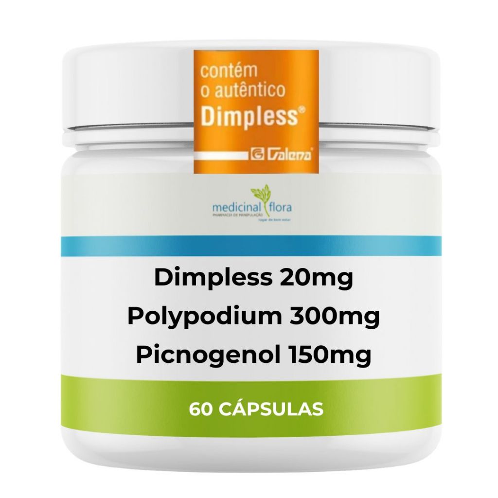 Dimpless 20mg + Polypodium 300mg + Picnogenol 150mg - Com Selo de ...