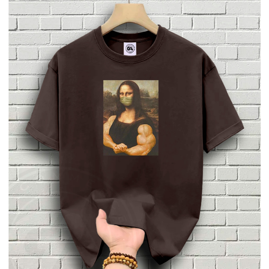 Camiseta Masculina T-Shirt Mona Lisa Forte Gym Monalisa Strong Arte ...