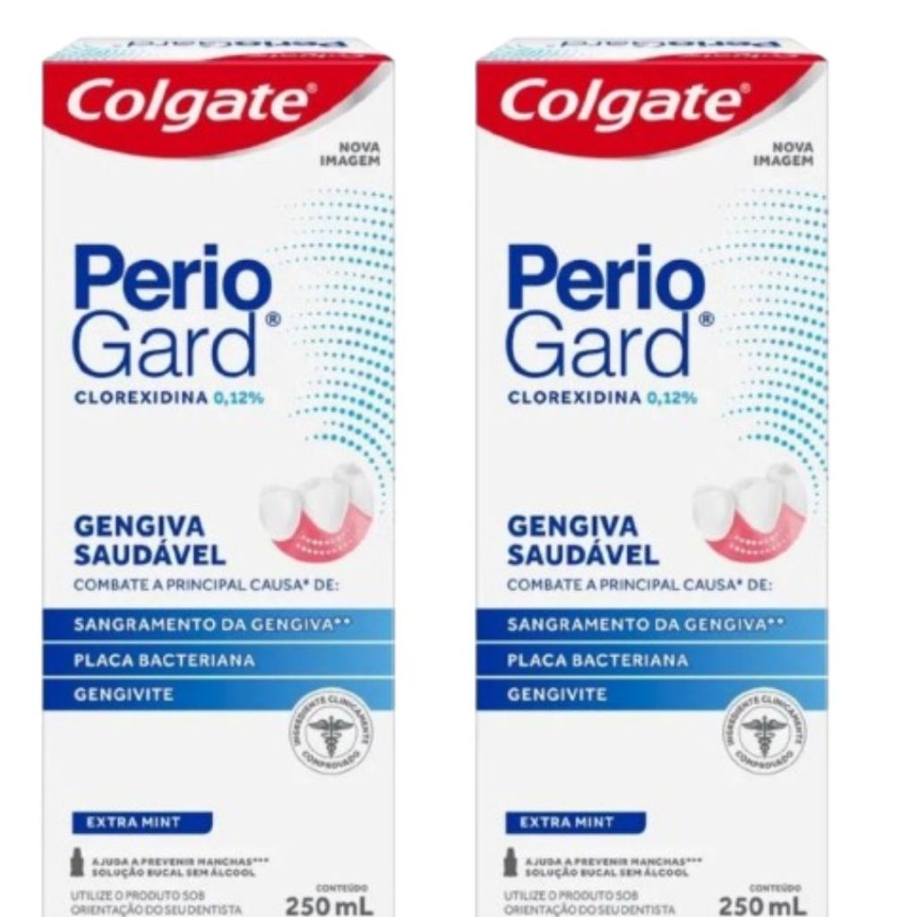 Kit 2 Enxaguante Bucal Colgate Periogard Gengiva Saudável Extra Mint ...