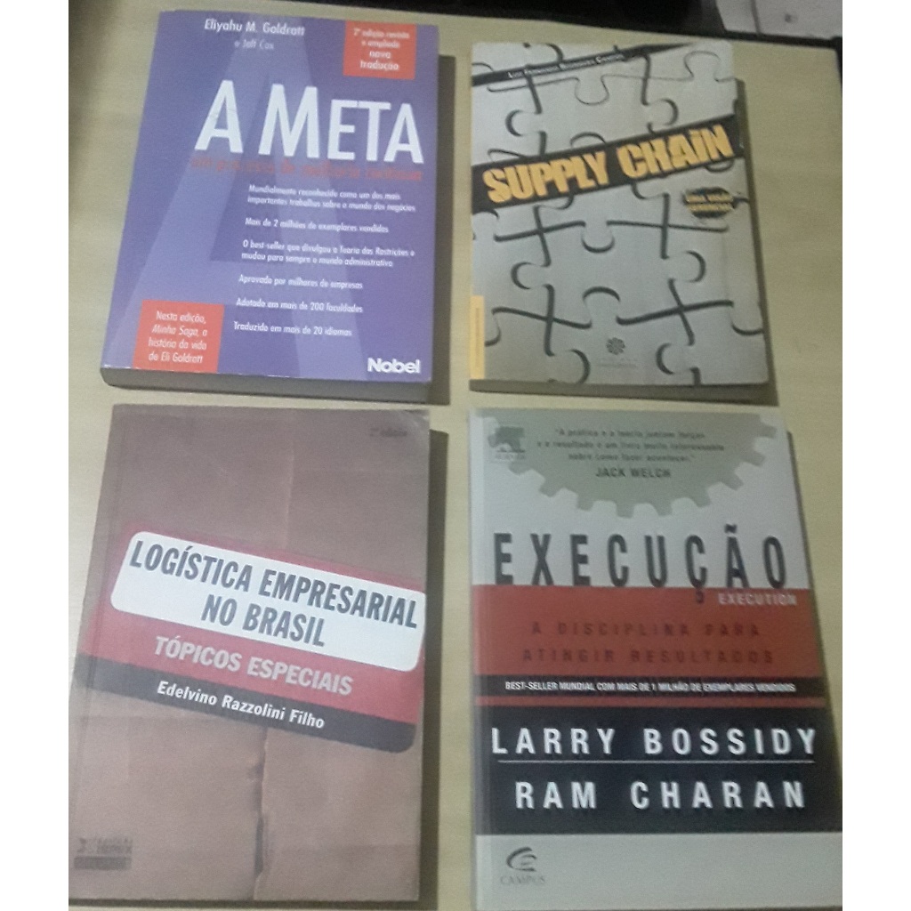 Livros A meta Eliyhu M. Golddratt + Logiística Empresarial no Brasil ...