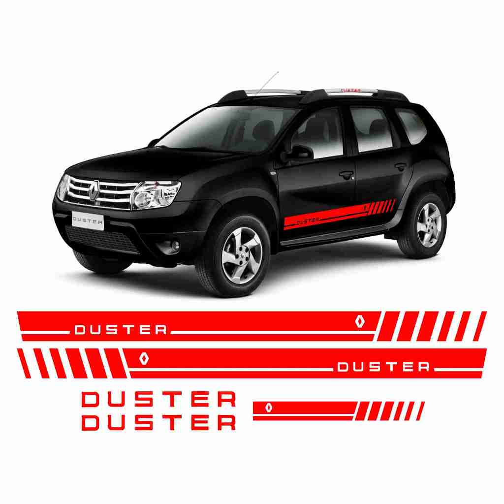 Kit 5 Adesivos Duster Renault Lateral Traseira E Rack Bagageiro ...