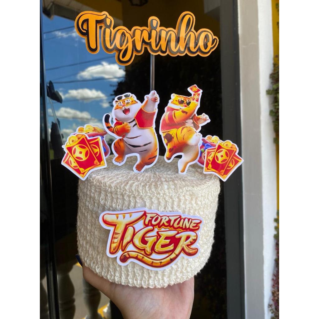 Topo de Bolo Tigrinho Fortune Tiger | Shopee Brasil