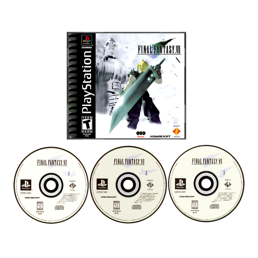 Jogo Final Fantasy VII Para Playstation 1 Ps1 Fat PSone - Faz a Boa!