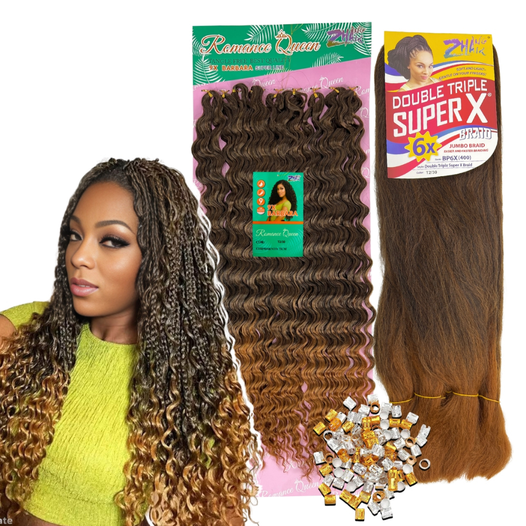 Kit Gypsy 1 Jumbo + Cacho Orgânico Crochet Barbara Zhang | Shopee Brasil