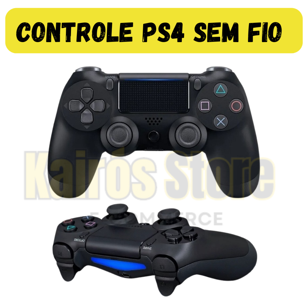 Controle Sem fio Ps4 Joystick Playstation Dualshock 4 Preto | Shopee Brasil