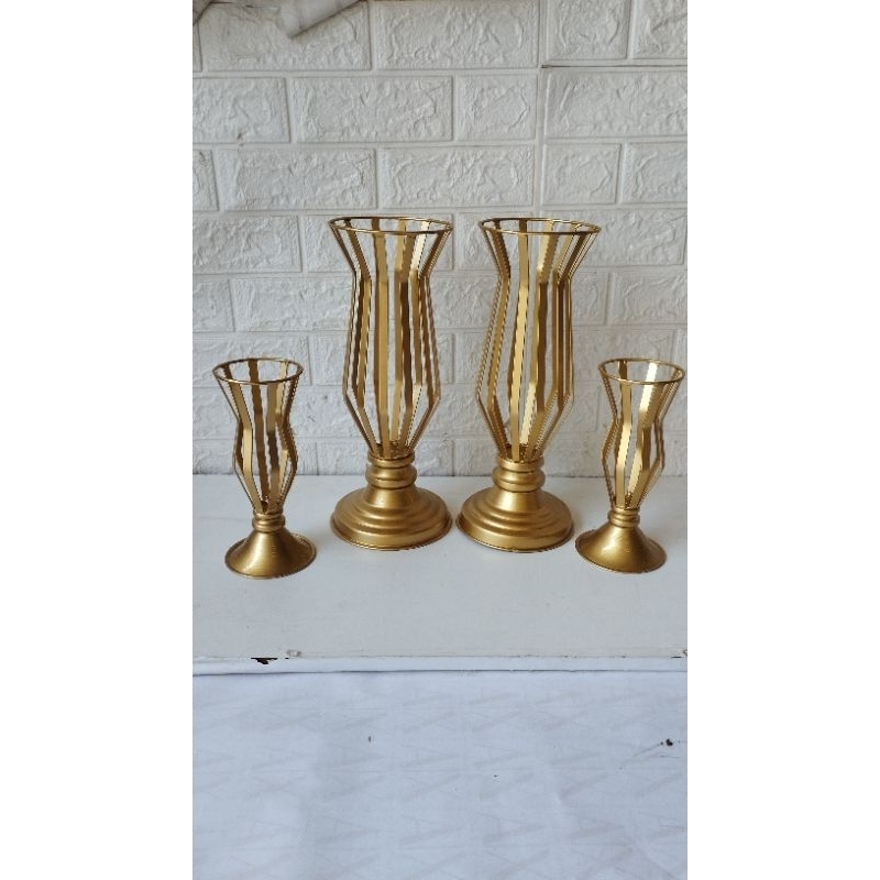 Vasos de ferro em chapa modelo luxo kit com 4 peças festa mesa ...