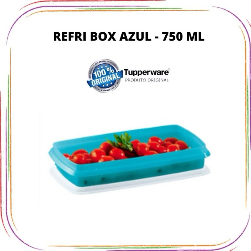 Refri box azul 750ml tupperware | Shopee Brasil