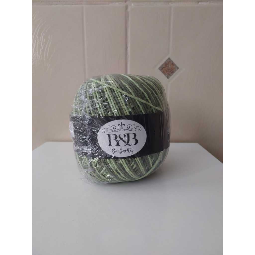 Barbante B&B Fio 6 200g Degradê 226 metros - COR COD 38 (VERDE FOLHA ...