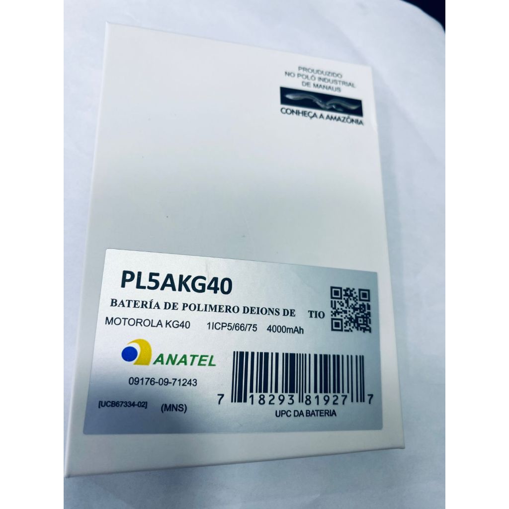 B.a.t Moto Kg40 Para G8 Play One Macro E7 original | Shopee Brasil