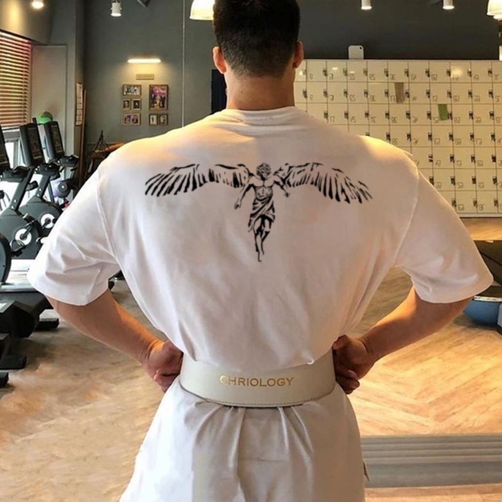 Camiseta Oversized Treino Masculina Academia Anjo Veni Vidi Vici Modelo Unissex 100% Algodão ...