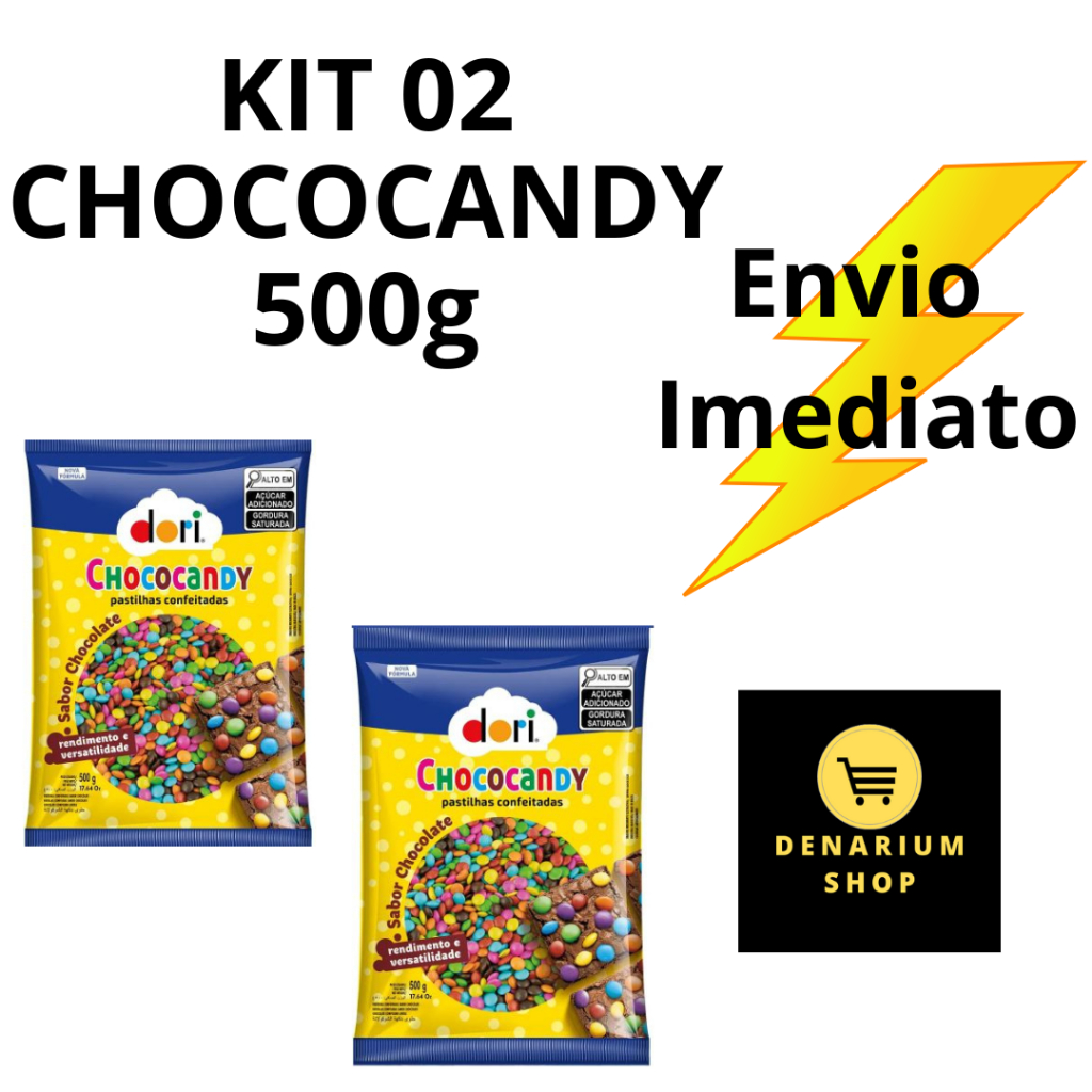 Kit 02 Confete Pastilha Chocolate Chococandy Sortidos 500g Confeitos ...