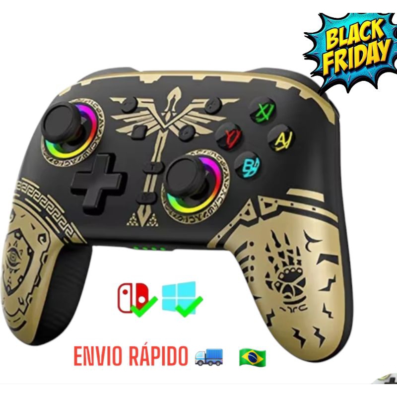 Controle ELITE Switch Zelda - Controle pro Nintendo Switch - Switch ...