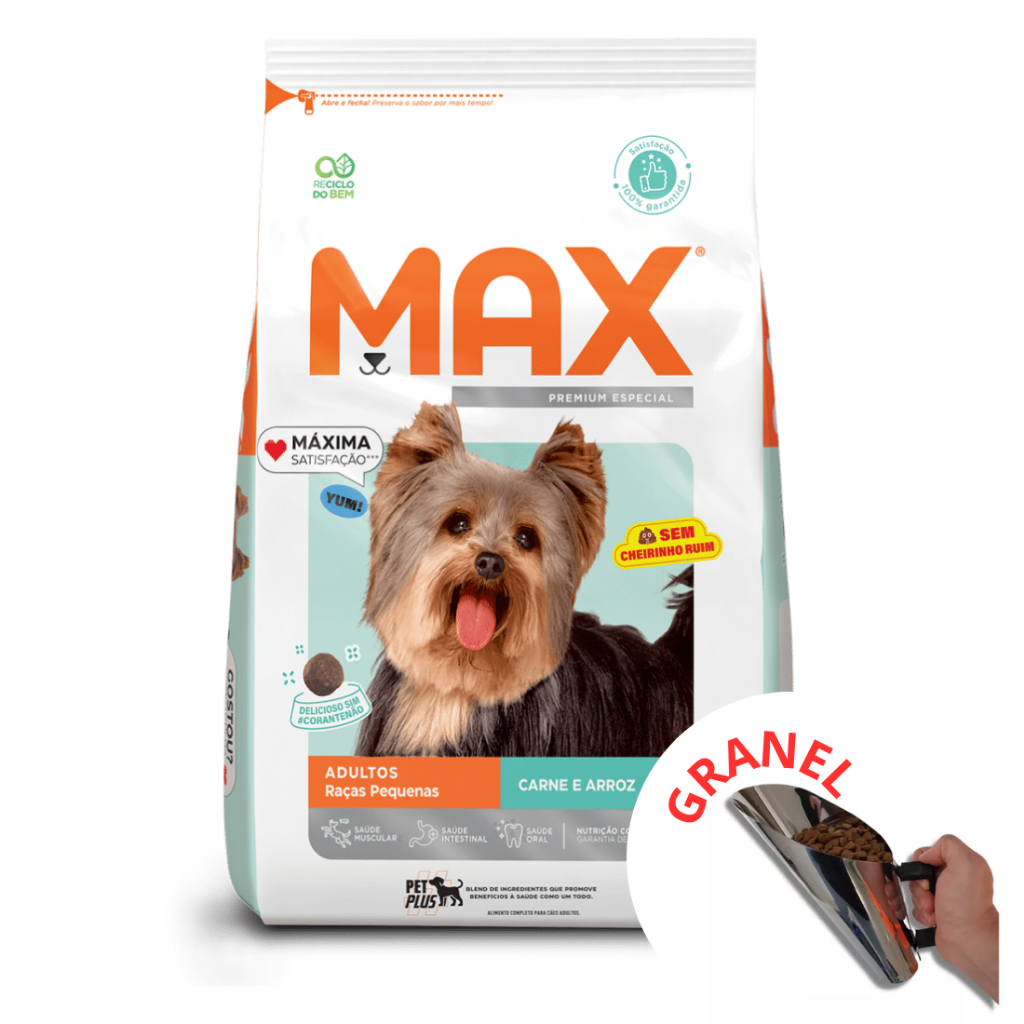 Ração Max Cachorro Adulto Pequeno Porte Premium Special - GRANEL 1kg ...