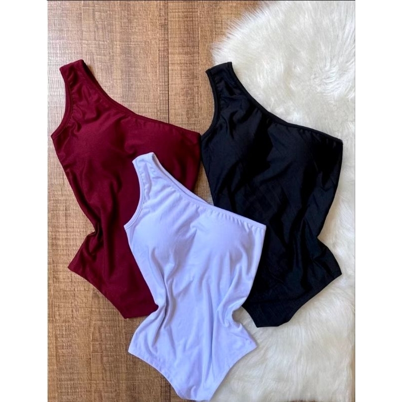 BODY FEMININO BORY MULA MANCA COM BOJO BODY TUBO UM OMBRO SIMPLES ...