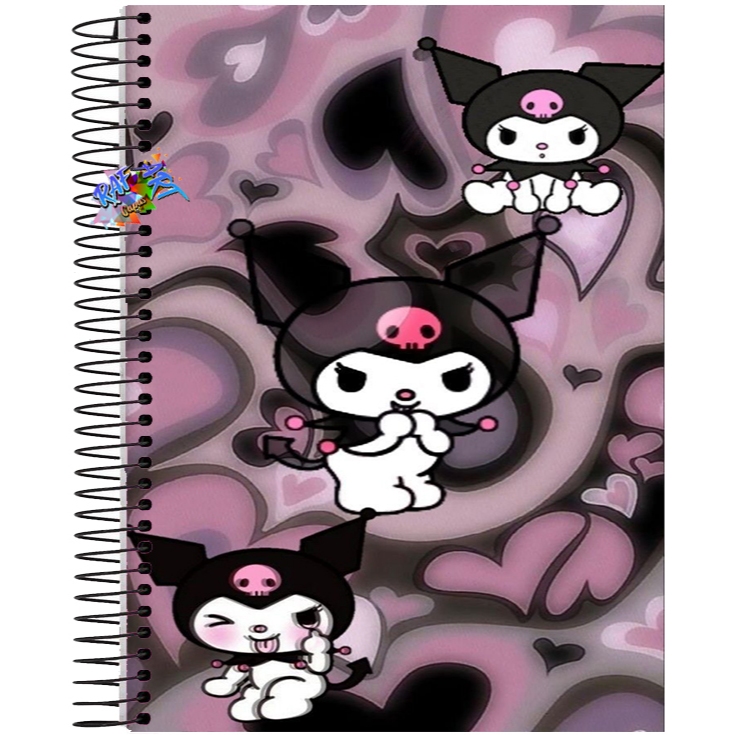 Caderno de 1 Matéria, 10 Matérias ou 20 Matérias Kuromi | Shopee Brasil