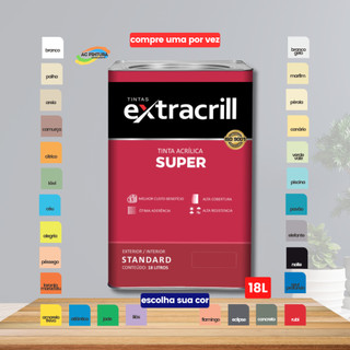 Tinta Super Extracrill Externo Interno 18L Diversas Cores | Shopee Brasil