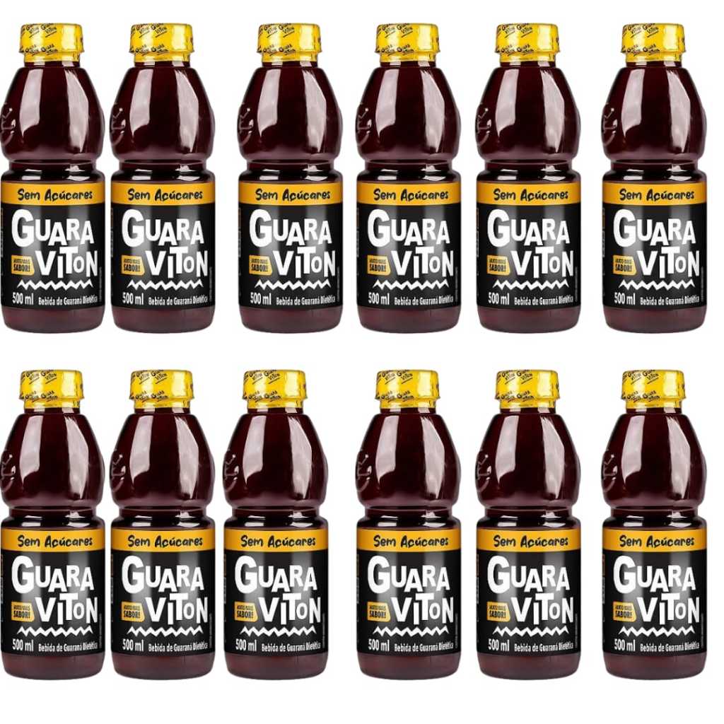 Kit com 12 Unidades Guaraviton Zero sem Açucar 500ml Validade Longa ...