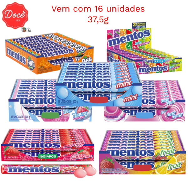 Imagem do produto Pastilhas Drops Mentos Stick Caixa Com 16 Unidades de ...