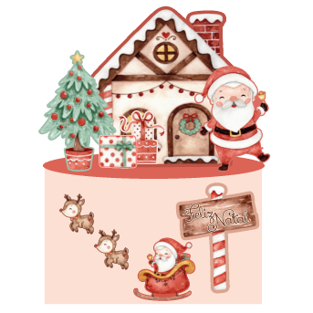 Topo Topper de Bolo Aniversário - Tema Natal 1 | Shopee Brasil