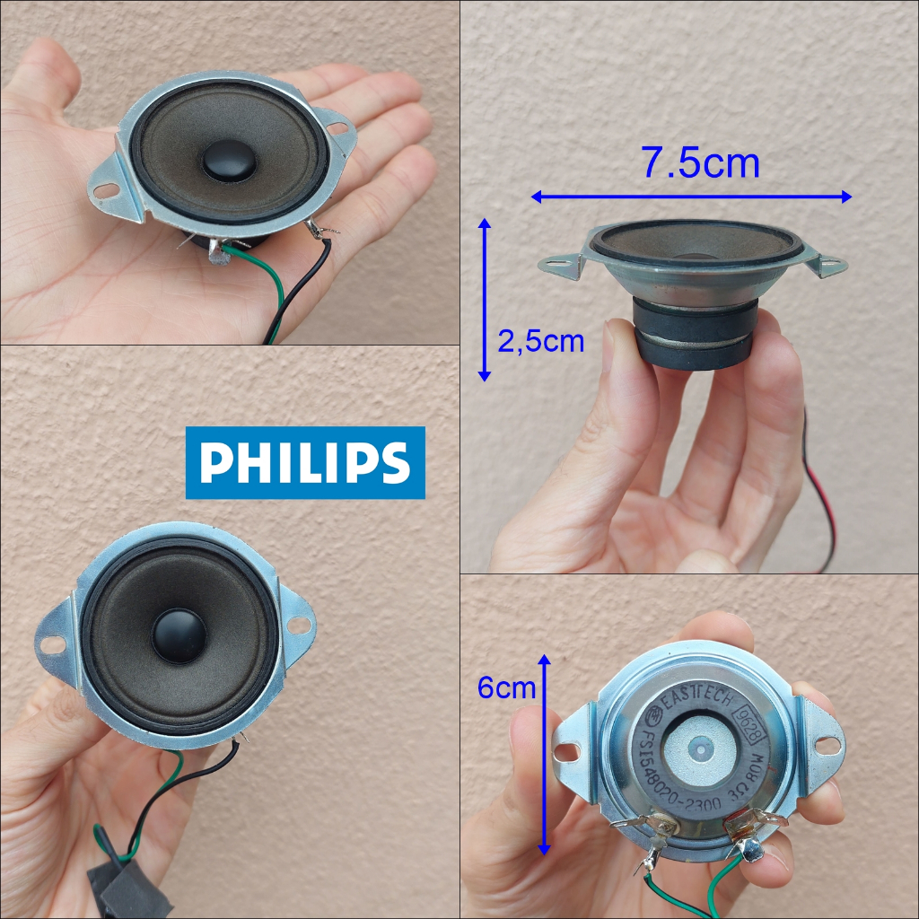 2 Tweeter Philips Eastech 2 Polegadas 3ohm 80w com Capacitor Pronto ...