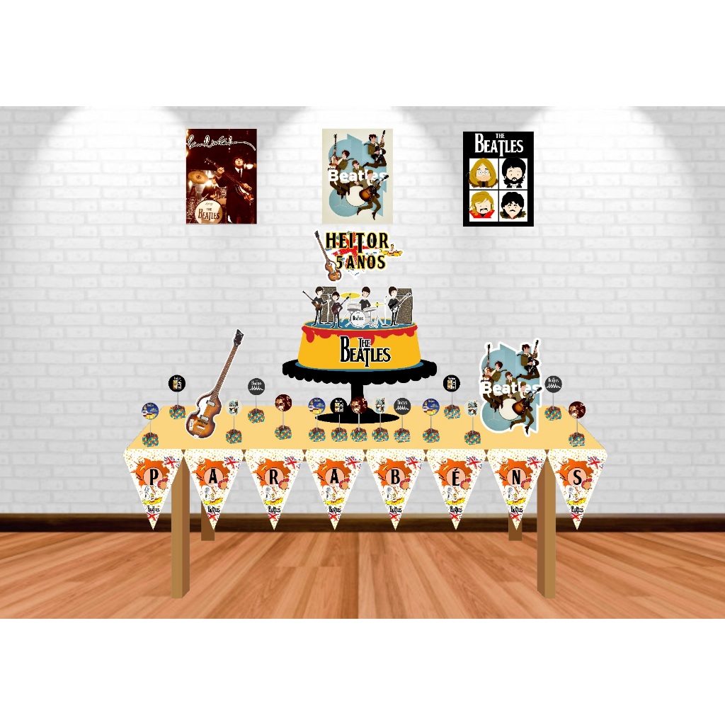 kIT FESTA THE BEATLES PERSONALIZADO | Shopee Brasil