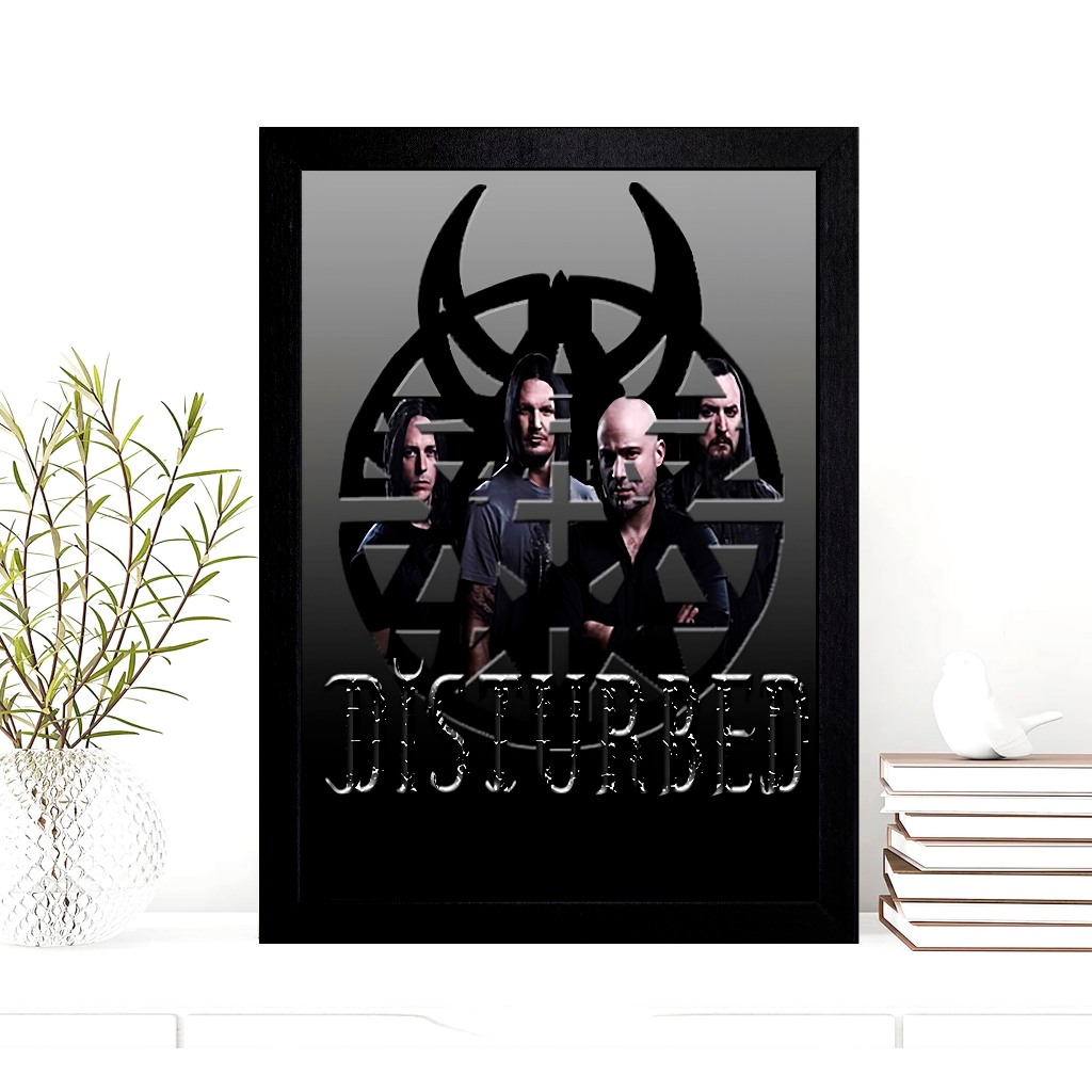 Quadro Disturbed Banda de Rock A3 - com Acetato Na Frente - Tamanho 45 ...