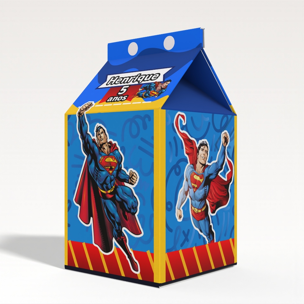 Caixinha Milk Super Homem (Superman) para Festa Personalizada ...