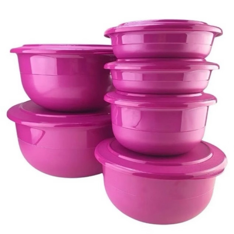 Kit tigelas Policarbonato Tupperware Cristal PDA 6 peças | Shopee Brasil
