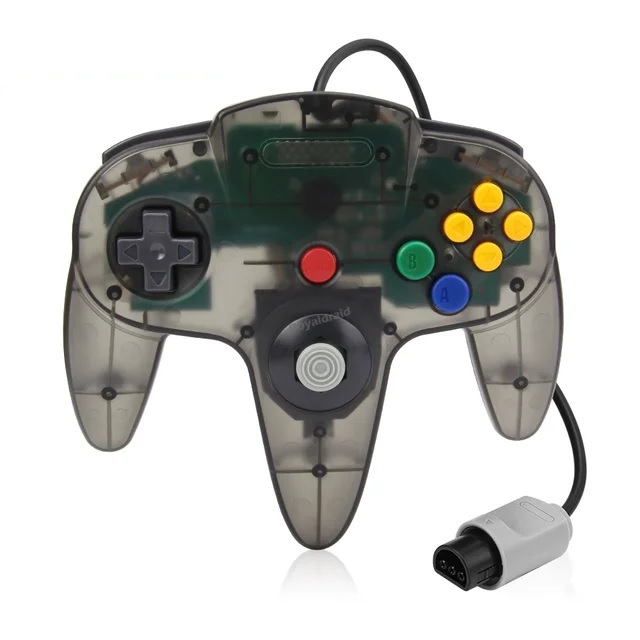 Controle Compatível Com Nintendo 64 N64 Preto Transparente Joystick ...