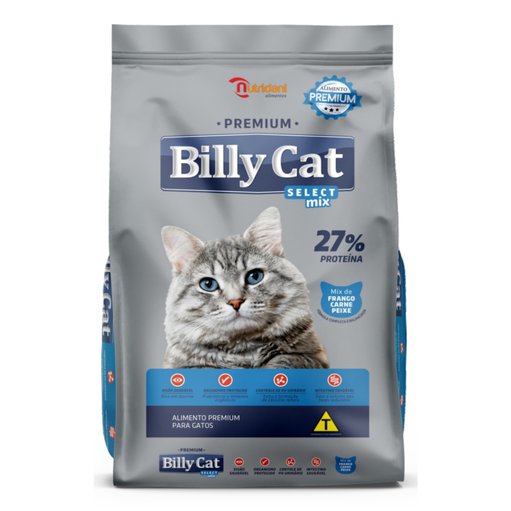 ração billy cat select mix 7kg | Shopee Brasil