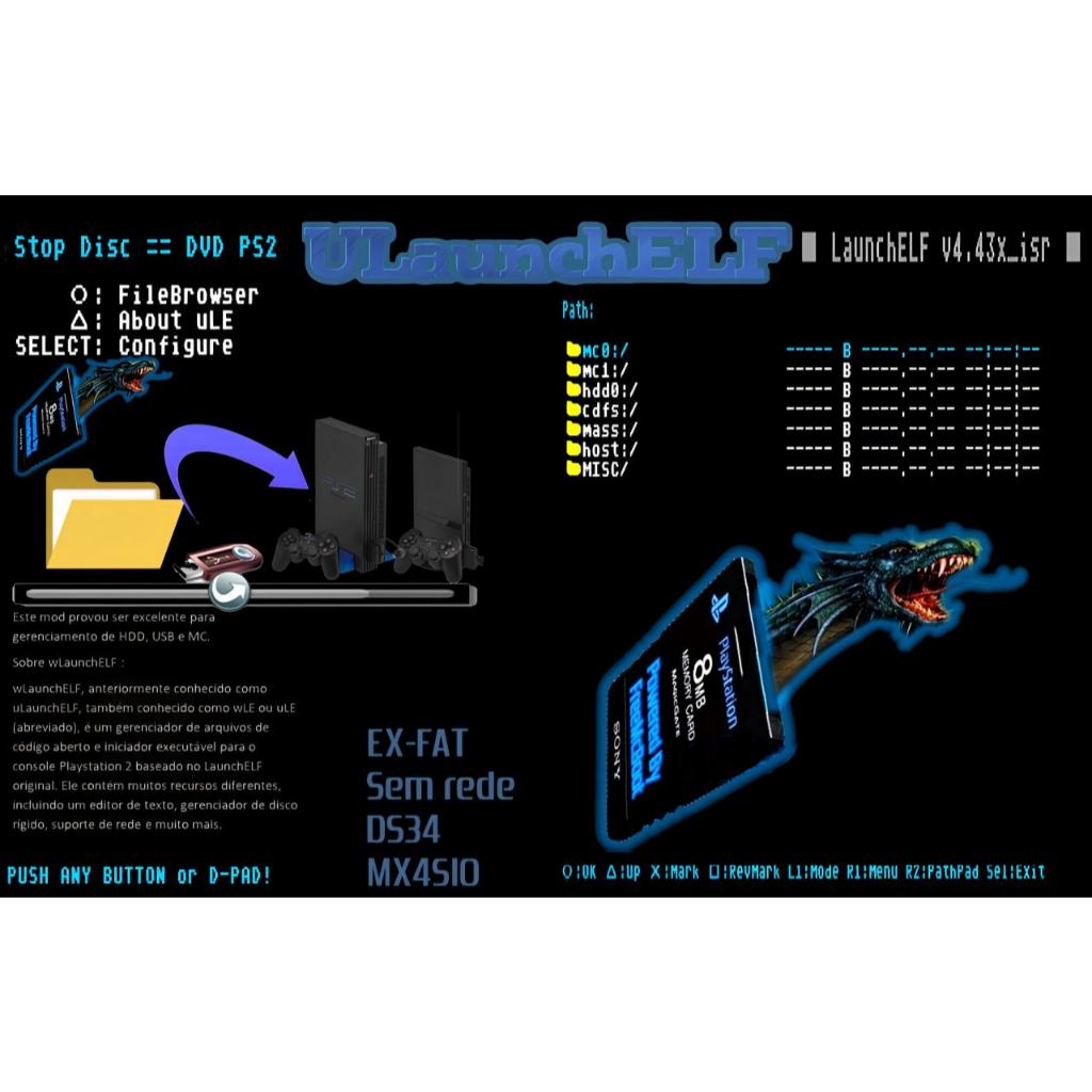 wLaunchELF 4.43x OPL - Ps2 | Shopee Brasil