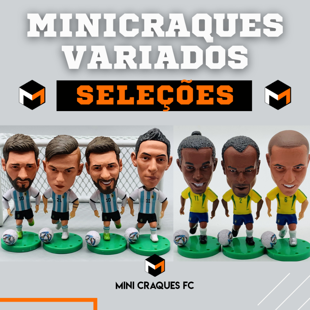 Messi Cristiano Ronaldo Jogadores Mini Craque Copa do Mundo Seleções ...