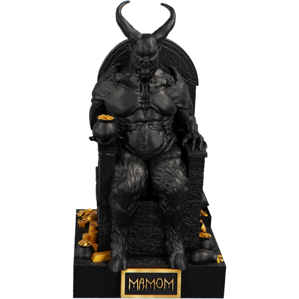 Estátua Imagem Mamom - Mammon - Personificação da Riqueza | Shopee Brasil