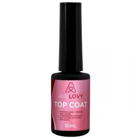 AnyLovy TOP COAT 10ml Alto Brilho Transparente Nail Design | Shopee Brasil