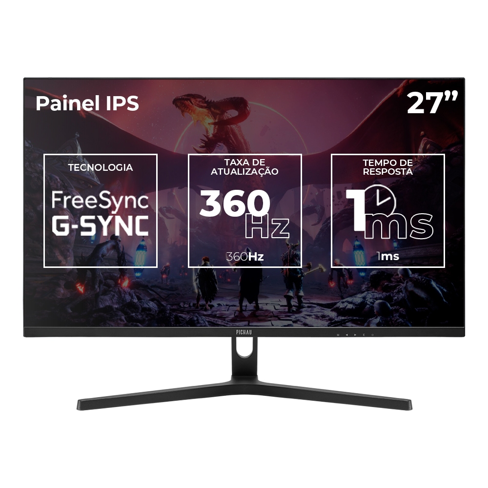 Monitor Gamer Pichau Nexus S360, 27 Pol, IPS, FHD, 1ms, 360Hz, Freesync ...