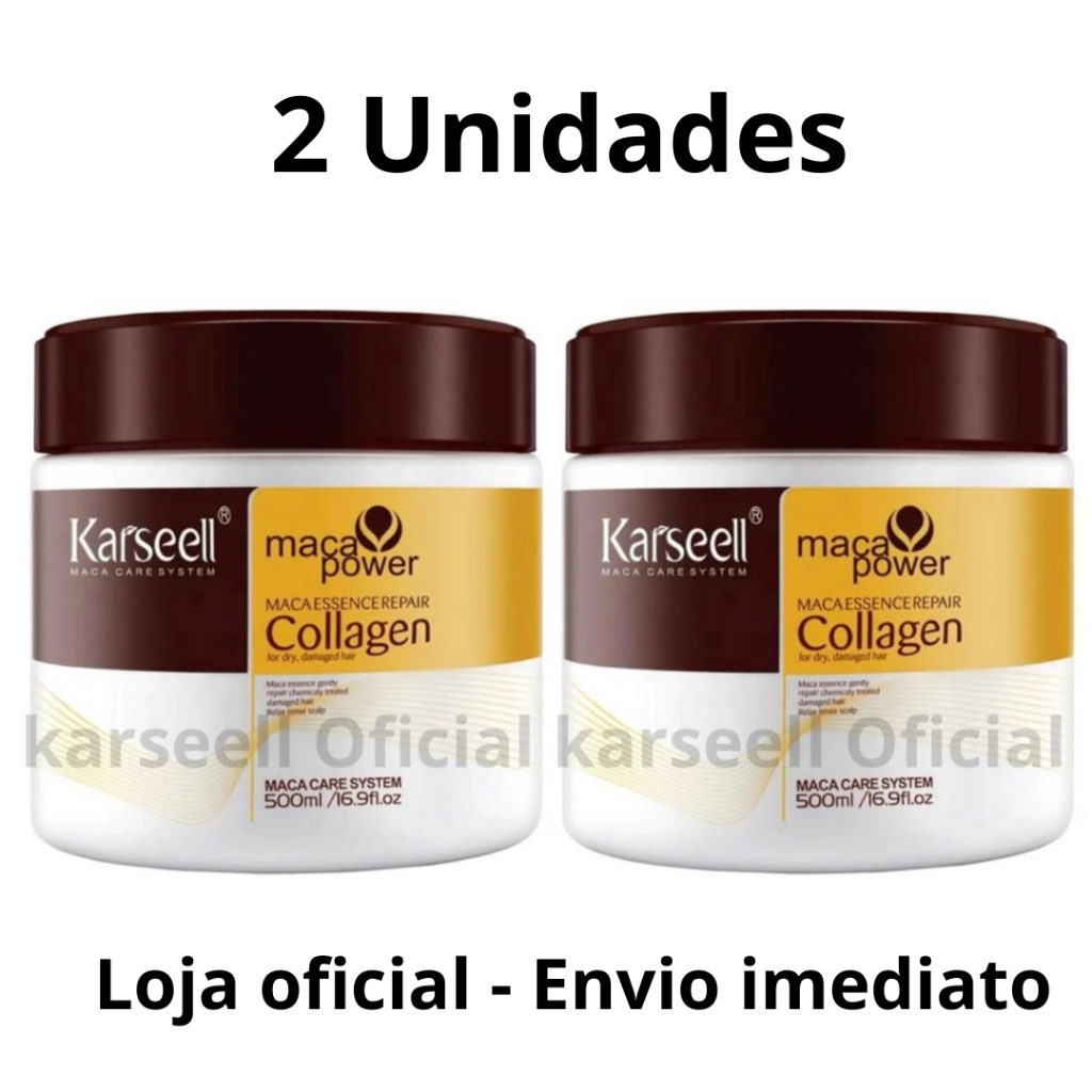 Kit com 2 Máscaras Karseell Collagen Original 500ml | Shopee Brasil