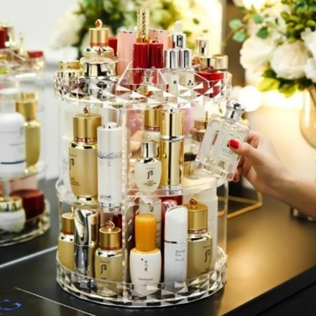 SUPORTE Organizador De Cosmético Maquiagem Acrílico Giratório 360º ...