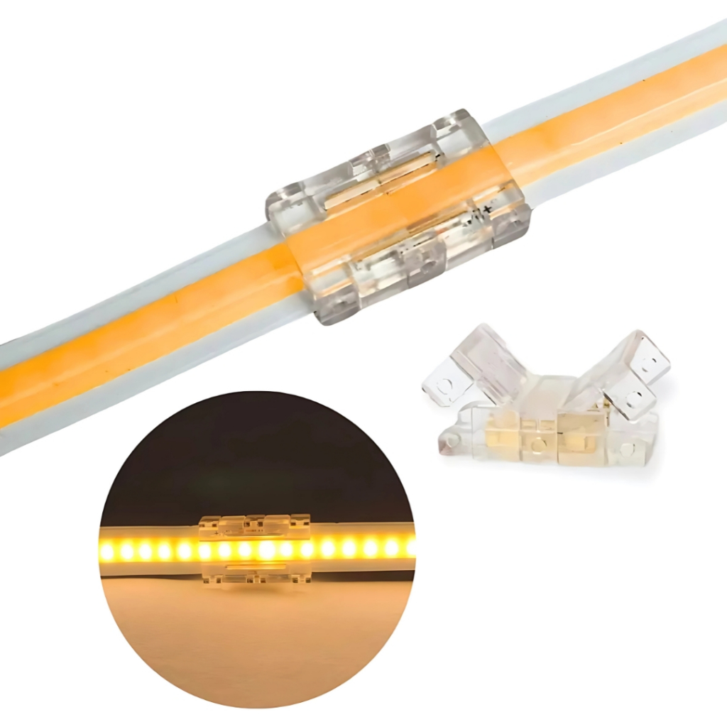 Kit 5 e 10 Emenda Para Fita Led Cob Conector Sem Solda Adaptador Fácil ...