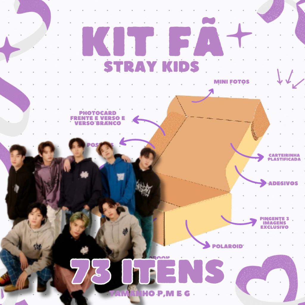 KIT FÃ STRAY KIDS (GRUPO OU SOLO) [O VIRALIZADO] - ATÉ 73 ITENS - FELIX ...