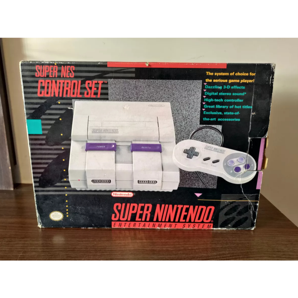 Console Super Nintendo Snes Original Completo na caixa Como controle ...