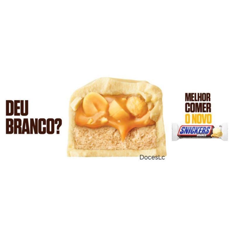 Snickers Chocolate Branco 42g - CX c/20 unidades NOVIDADE | Shopee Brasil