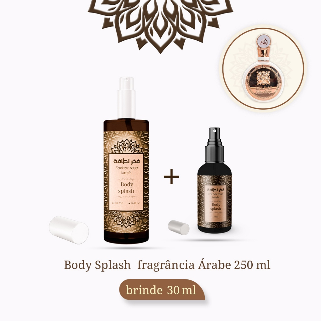 Body splash Lattafa Fakhar 250 ml+ frasco 30 ml brinde -Perfume ...
