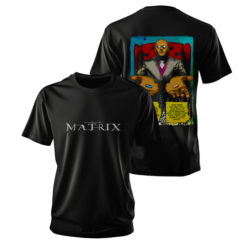 Camiseta Morpheus Matrix Red Pill, Filmes, Sci-Fi, Algodão | Shopee Brasil