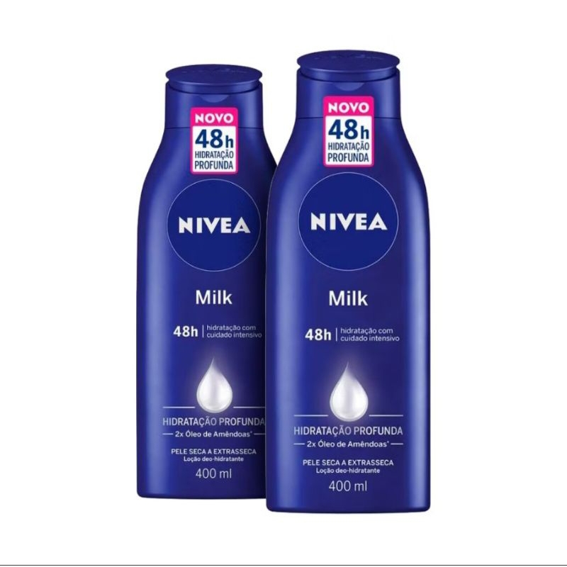 Nívea Kit 2 unidades hidratante Milk 400ml - Pele Seca e Extra Seca ...